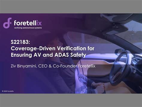 Gtc 2020 Coverage Driven Verification For Ensuring Av And Adas Safety Nvidia Developer