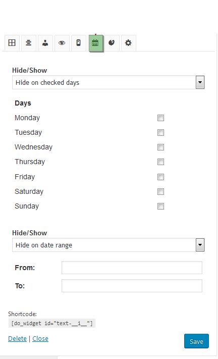 how to show or hide wordpress widgets codefetti llc website design