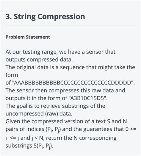 Solved 3 String Compression Problem Statement At Our