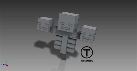 Free Stl File Minecraft Wither Fully Articulated・3d Printer Model To Download・cults