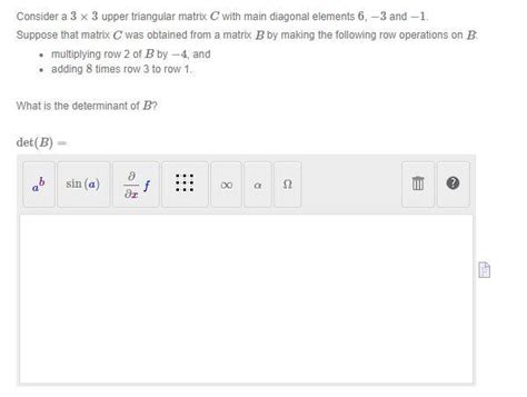 Solved Consider A 3×3 Upper Triangular Matrix C With Main