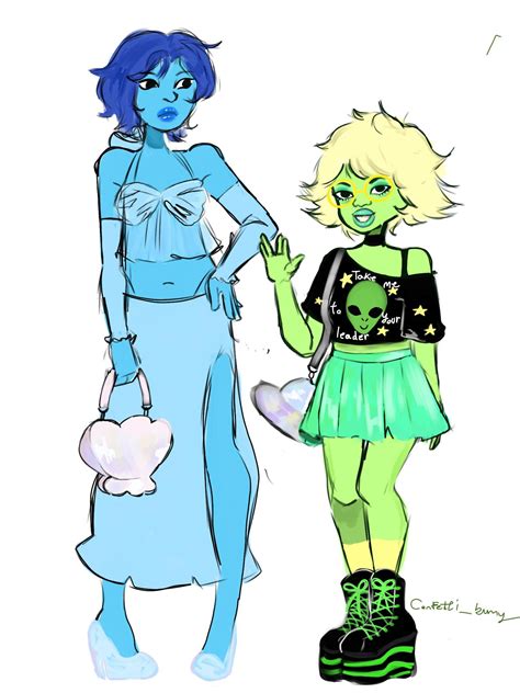 Peridot And Lapis Drawing Wip ☺️☺️ Outfit Reference Photos Peridot Is Finished I Drew This