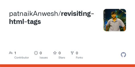 Github Patnaikanweshrevisiting Html Tags