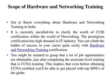 PPT Things To Know About Hardware And Networking Training PowerPoint Presentation ID 8467637