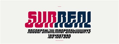 로고 및 포스터를 위한 구부러지고 변형된 디스플레이 글꼴 헤드라인 및 광고를 위한 벡터 왜곡 및 비틀림 서체 문자 및 숫자 알파벳 타이포그래피 유연성에 대한 스톡 벡터 아트