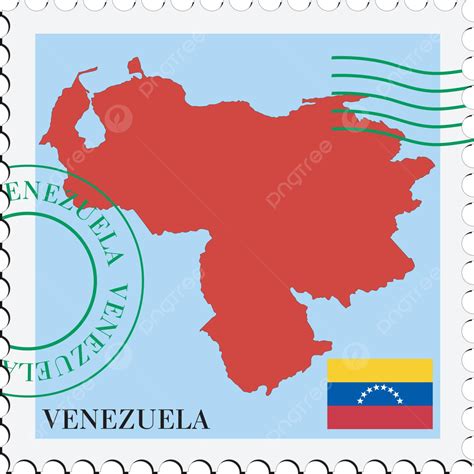 Mail Tofrom Venezuela Flag Stamp Map Vector Flag Stamp Map Png And