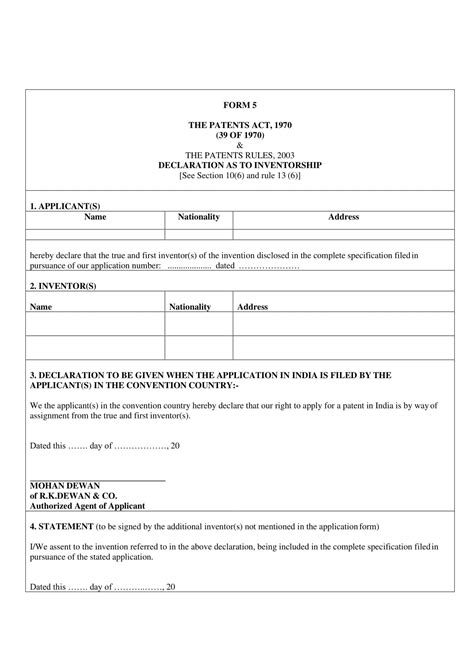 Free Printable Provisional Patent Application Templates [pdf Word]