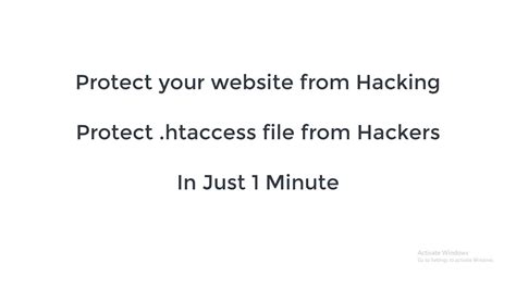 Protect Htaccess File From Hackers Godaddy Hostgator Aws