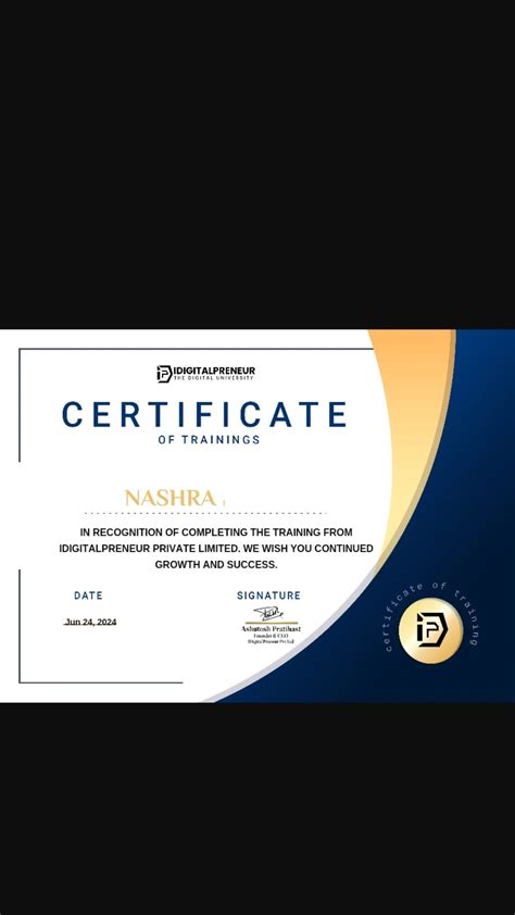 Nashra Khan On Linkedin Displayed My Certificate Of Training😭