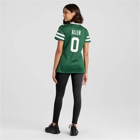 Womens New York Jets Braelon Allen Legacy Green Game Jersey Js9871