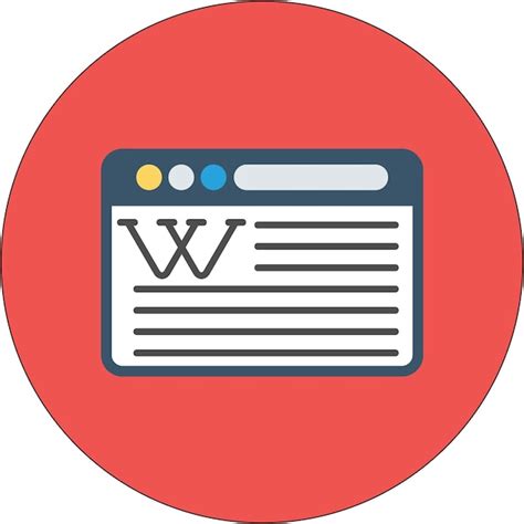 Premium Vector | Wikipedia vector illustration style