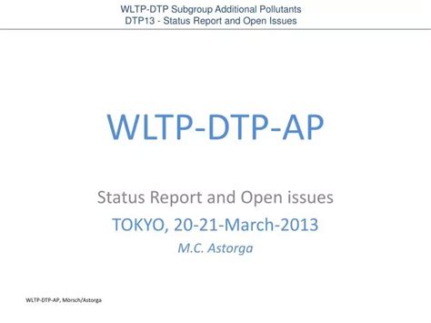 PPT WLTP DTP AP PowerPoint Presentation Free Download ID