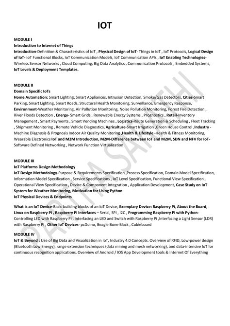 IOT Iot IOT MODULE I Introduction To Internet Of Things Introduction Definition Studocu