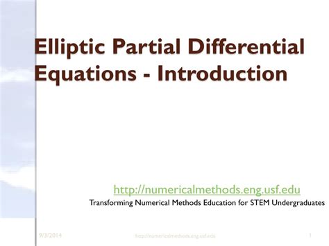 PPT Elliptic Partial Differential Equations Introduction PowerPoint Presentation ID