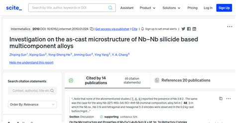 Investigation On The As Cast Microstructure Of Nb Nb Silicide Based