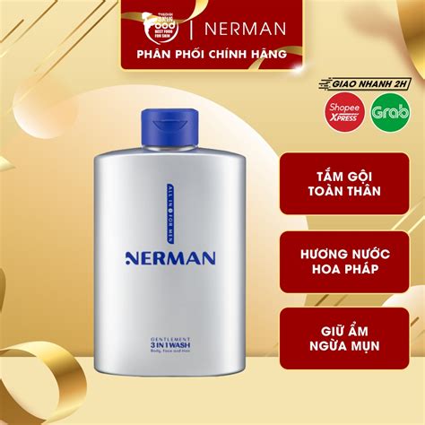 Gel Tắm Gội Rửa Mặt 3in1 Hương Nước Hoa Cao Cấp Nerman 350ml Shopee