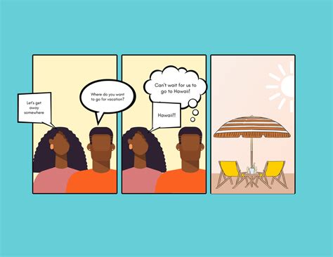 Comic Strips Blue Customizable Postcard Template Shutterstock