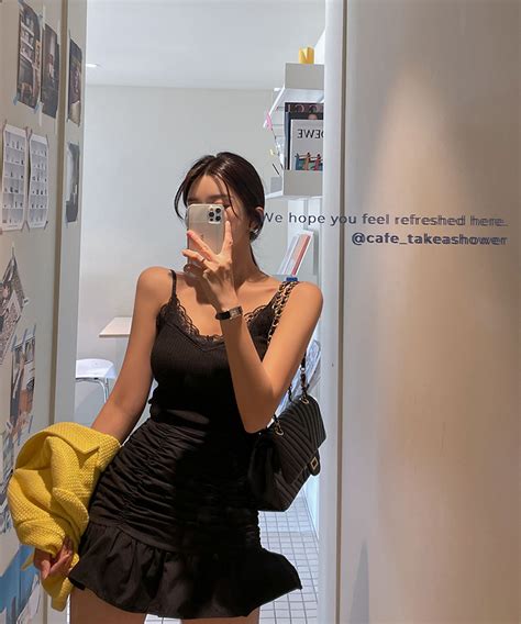 러브썸원 Made 페미닌 레이스 골지 끈조절 이너 슬리브리스2차 재진행