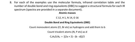 Solved 8 For Each Of The Examples Use The Molecular