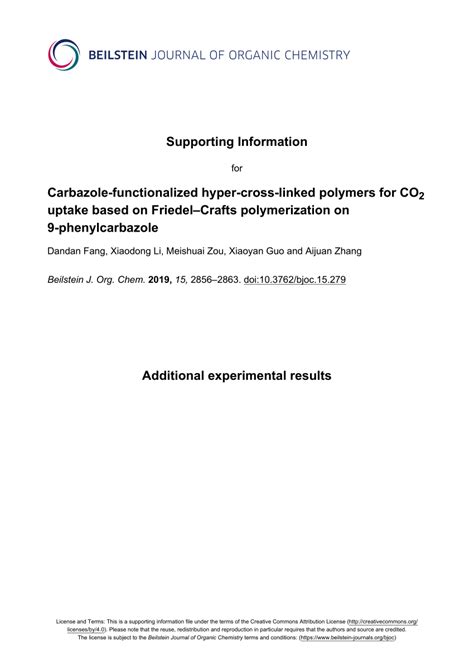 Pdf Carbazole Functionalized Hyper Cross Linked Polymers For Co 2