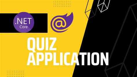 Quiz Application With C And Blazor Youtube