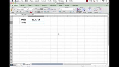 Enter Date And Time In Microsoft Excel Excel Mooc Youtube