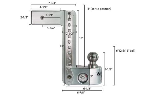 Weigh Safe 10″ Drop Hitch 25″ Shank Wkey Lock And Hitch Pin