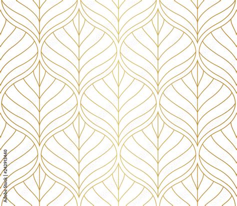 Geometric Leaves Vector Seamless Pattern Abstract Vector Texture Leaf Background Stock Vector