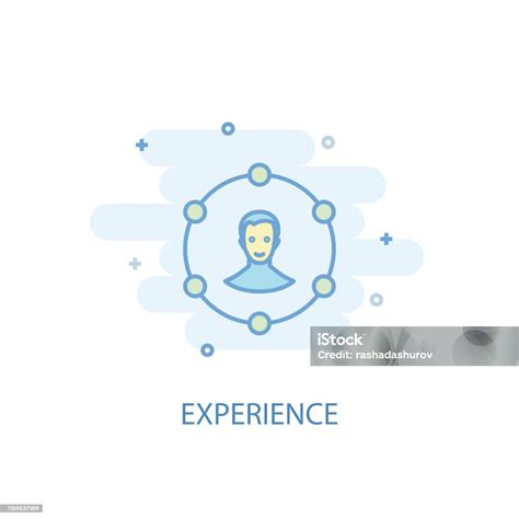 Experience Line Concept Simple Line Icon Colored Illustration Experience Symbol Flat Design Can