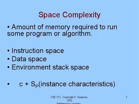performance analysis space complexity instance characteristics time