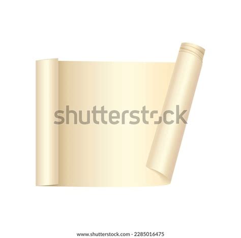 Realistic Unrolled Blank Paper Scroll Vector Stock Vector Royalty Free 2285016475 Shutterstock