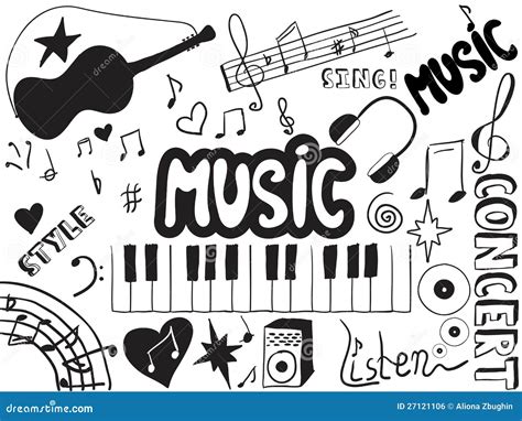 Music Doodles Set Vector Illustration 78334162
