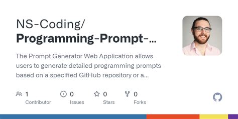 Github Ns Codingprogramming Prompt Generator The Prompt Generator Web Application Allows
