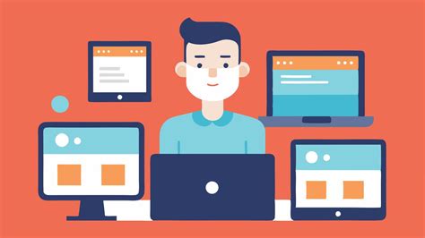 Responsive Design An Illustration Of A Web Developer Testing A Website