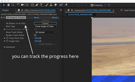 Motion Tracking In After Effects The D Camera Tracker