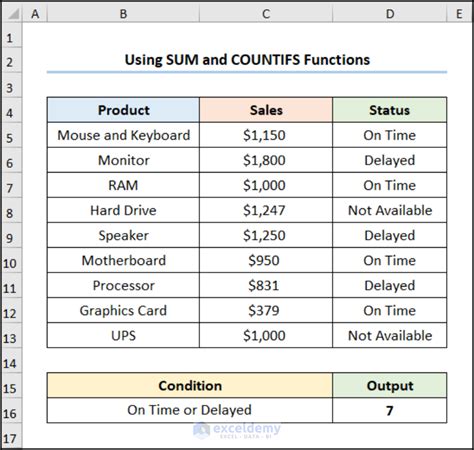 How To Use Nested Countif Function In Excel 6 Suitable Ways