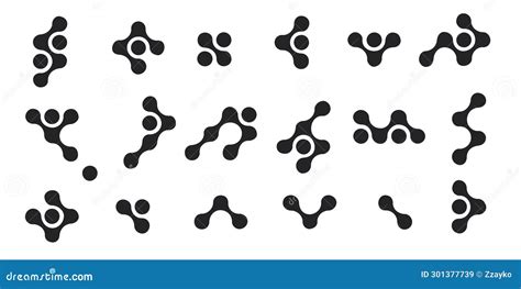 Pattern With Circle Connect Shape Metaball Dots Icon Integration