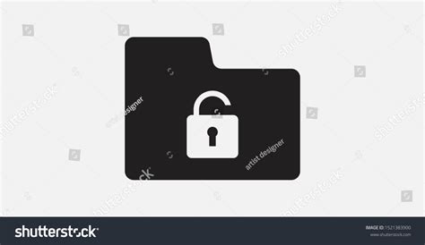 Unlock Folder Icon User Interface Folder Stock Vector Royalty Free 1521383900