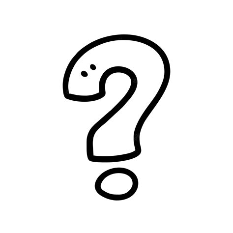 premium vector a black and white drawing of a question mark