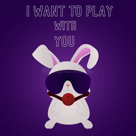 Funny Rabbit Print For T Shirt The Concept Of Flirting Stock Illustration Illustration Of