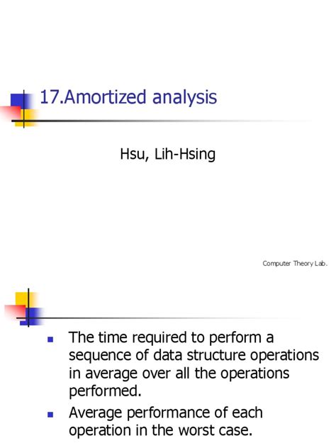 17amortized Analysis Hsu Lih Hsing Pdf Computer Data