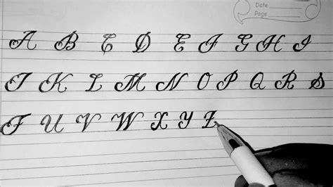 Cursive Alphabet Calligraphy AlphabetWorksheetsFree Com