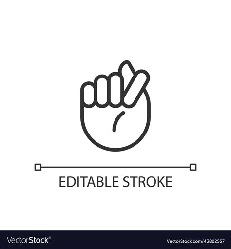 Fig Sign Pixel Perfect Linear Icon Royalty Free Vector Image
