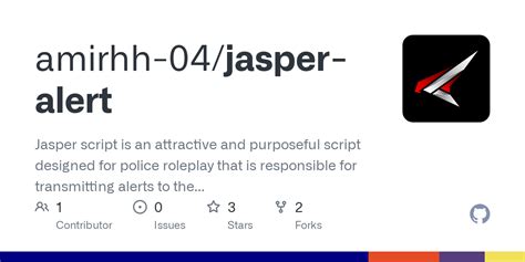 github amirhh 04 jasper alert jasper script is an attractive and purposeful script designed