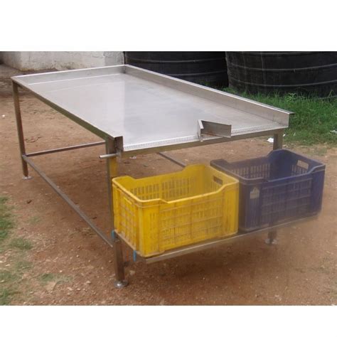 semi automatic sujay plain vegetable fruit cleaning sorting grading table 3000 kg hr at ₹ 34000