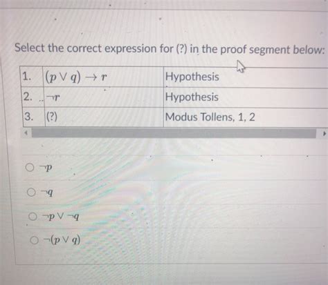 Solved Select The Argument That Is Invalid P9 Pva р 9 P 9