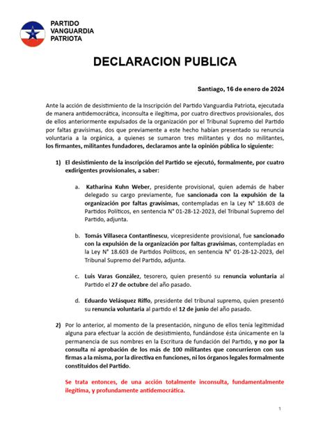 Declara Pdf Gobierno Ciencias Políticas