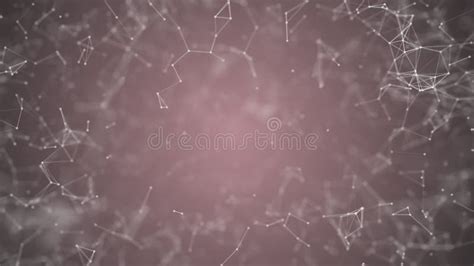 Big Data Visualization Abstract Nanotechnology Pink Color Plexus Background Mesh Nanotechnology