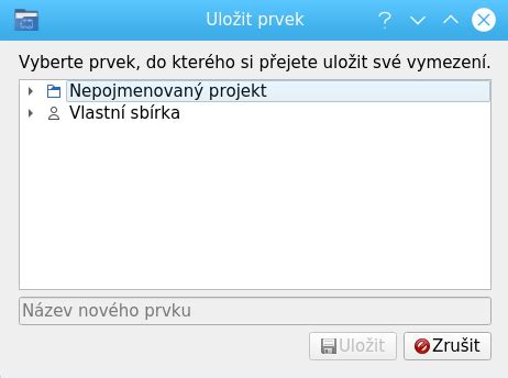 Uložení prvku Dokumentace pro QElectroTech 2020