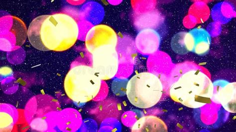 Animation Of Confetti Over Snow Falling Stock Video Video Of Symbol